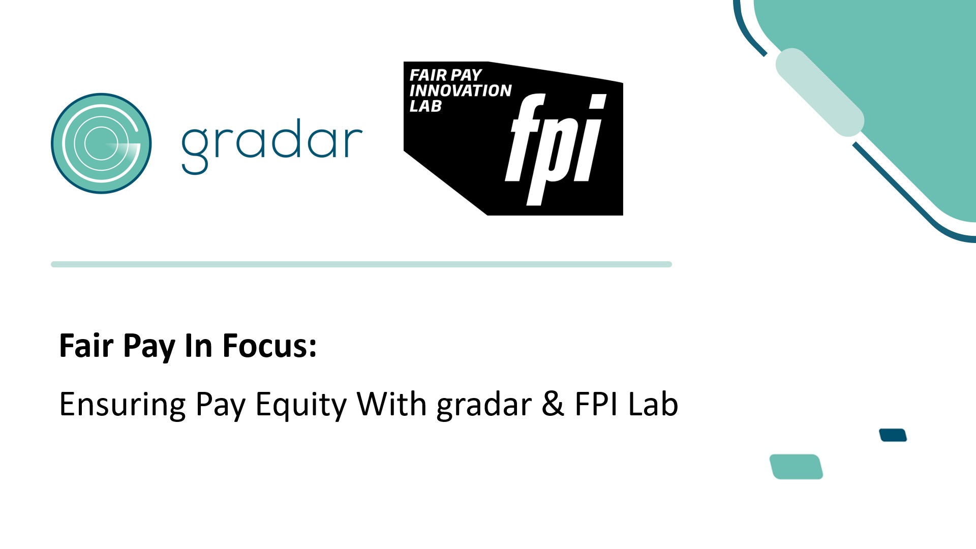WEBINAR: Fair Pay In Focus With gradar & FPI Lab